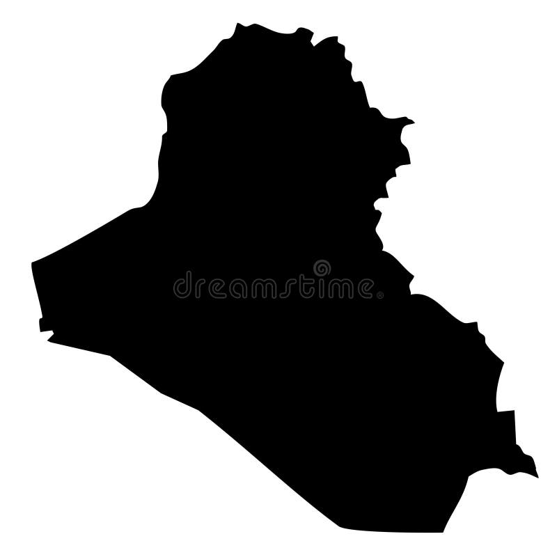 Iraq map stock vector. Illustration of vector, outline - 5962362