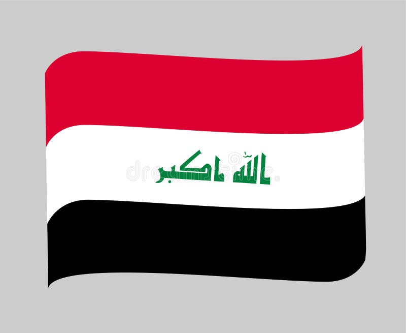 Iraq Flag National Asia Emblem Ribbon Icon Stock Illustration ...