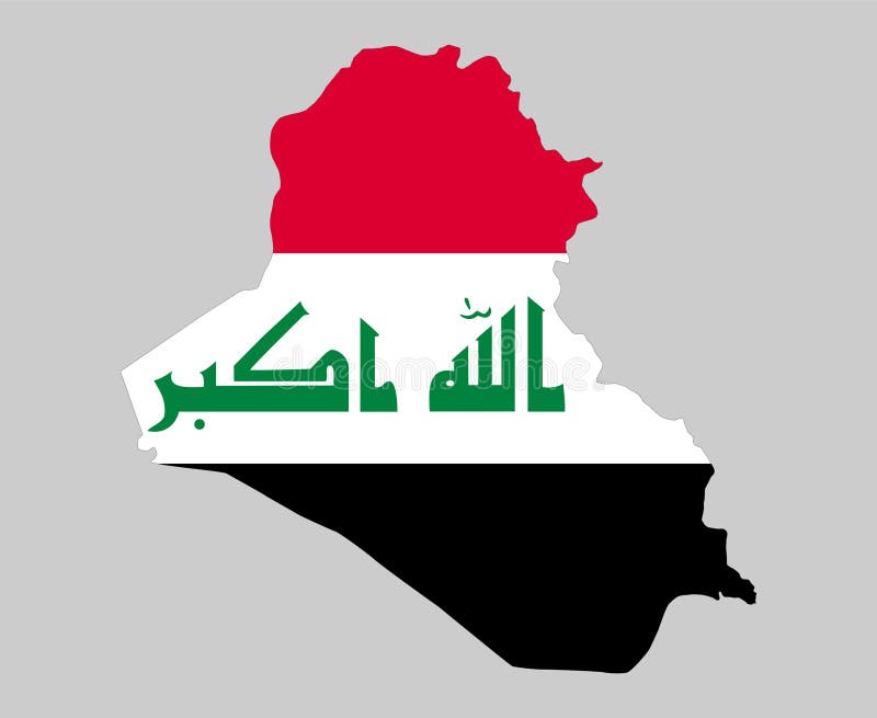 Iraq Flag National Asia Emblem Map Icon Vector Stock Illustration ...