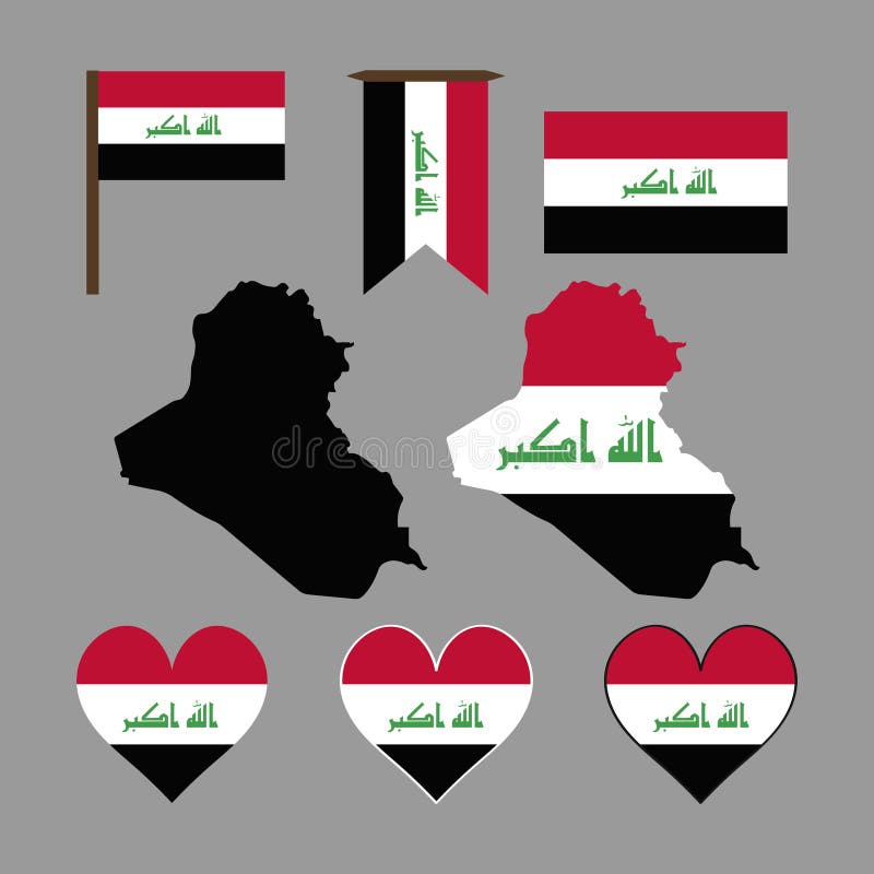 Iraq. Map and Flag of Iraq. Vector Illustration Stock Vector ...