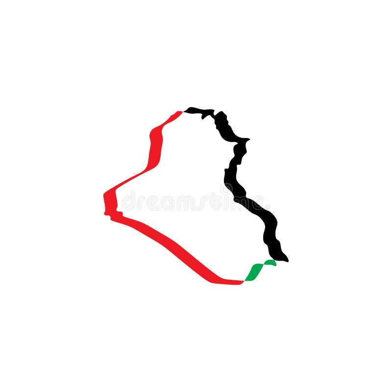 Iraq Map Icon Vector Symbol Element Stock Vector - Illustration of ...