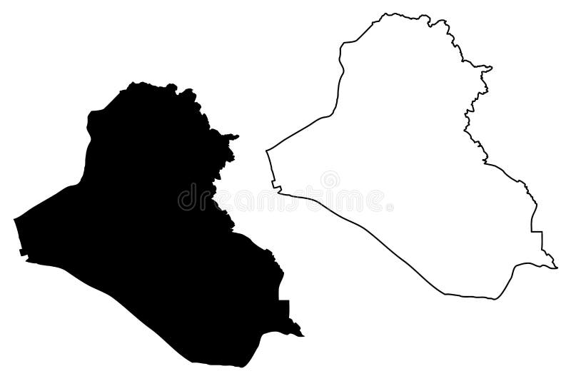 Iraq map vector stock vector. Illustration of land, geography - 102169335
