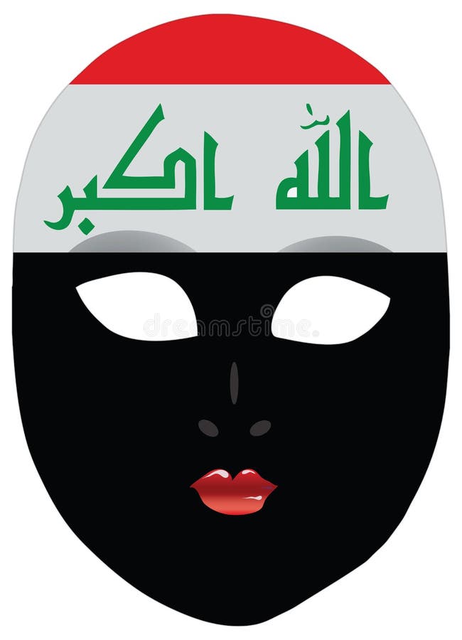Iraq mask stock vector. Illustration of aolitika, iraq - 62526714