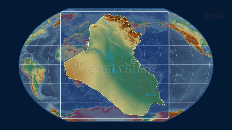 Iraq - Relief. Kavrayskiy, Centered Stock Illustration - Illustration ...