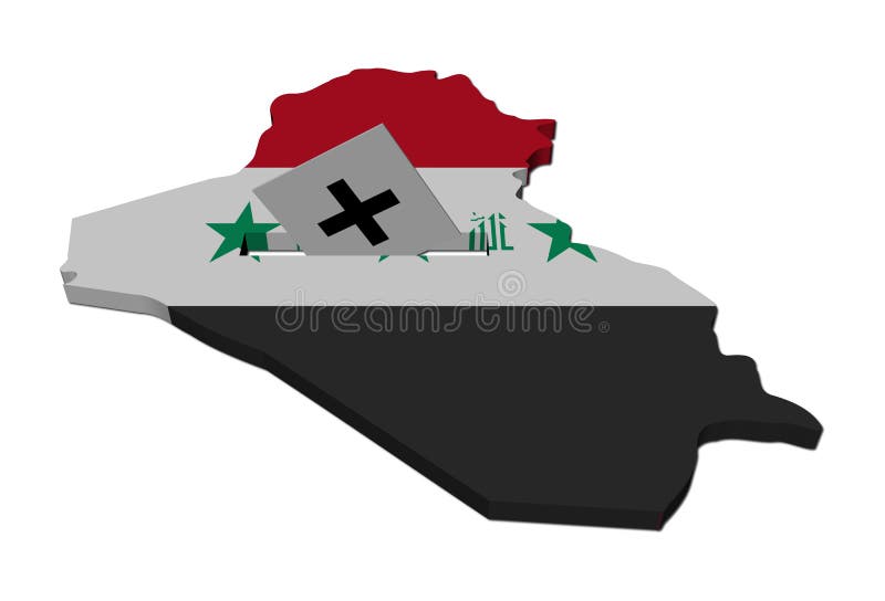 Iraqi Election Map with Ballot Paper Stock Illustration - Illustration ...