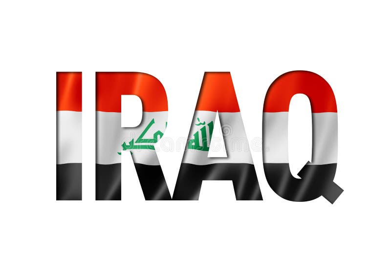 The Iraqi Flag is Flying in the Wind. Colorful National Flag of Iraq ...