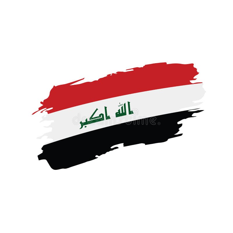 Iraqi Flag, Vector Illustration on a White Background Stock Vector ...