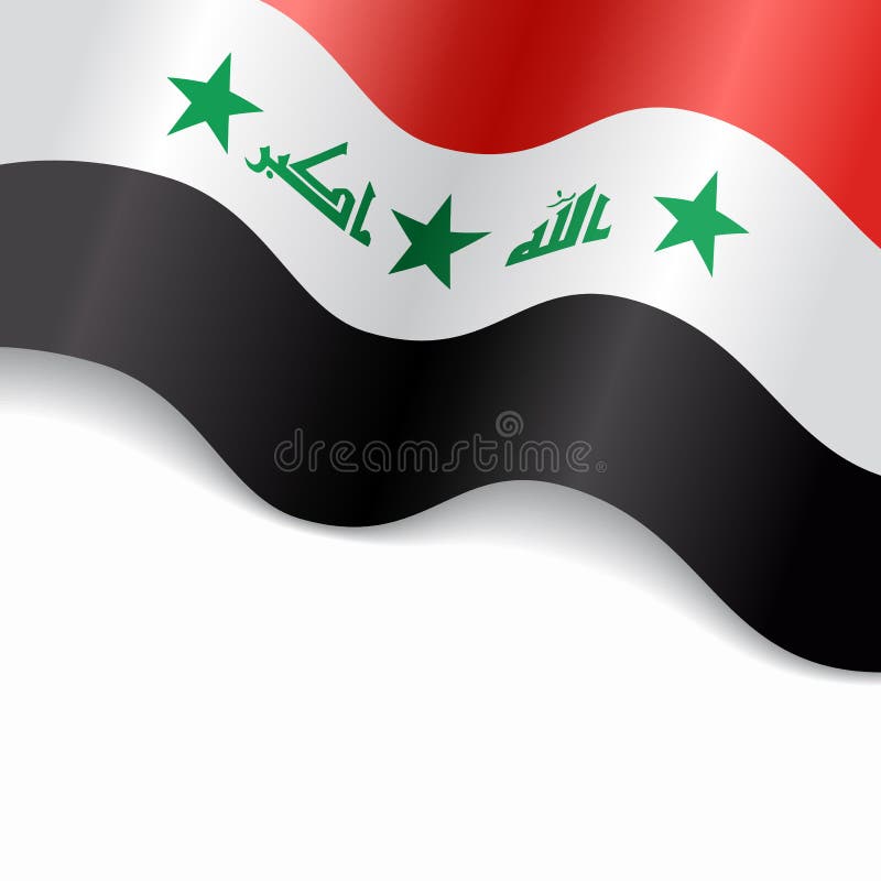 Iraqi Flag Wavy Abstract Background. Vector Illustration. Stock Vector ...