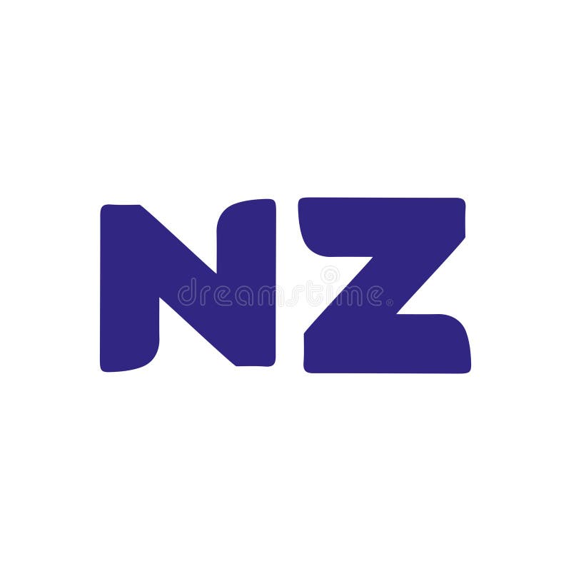 Nz Logo Design Easy Catchy Nz Symbol Stock Vector - Illustration of ...