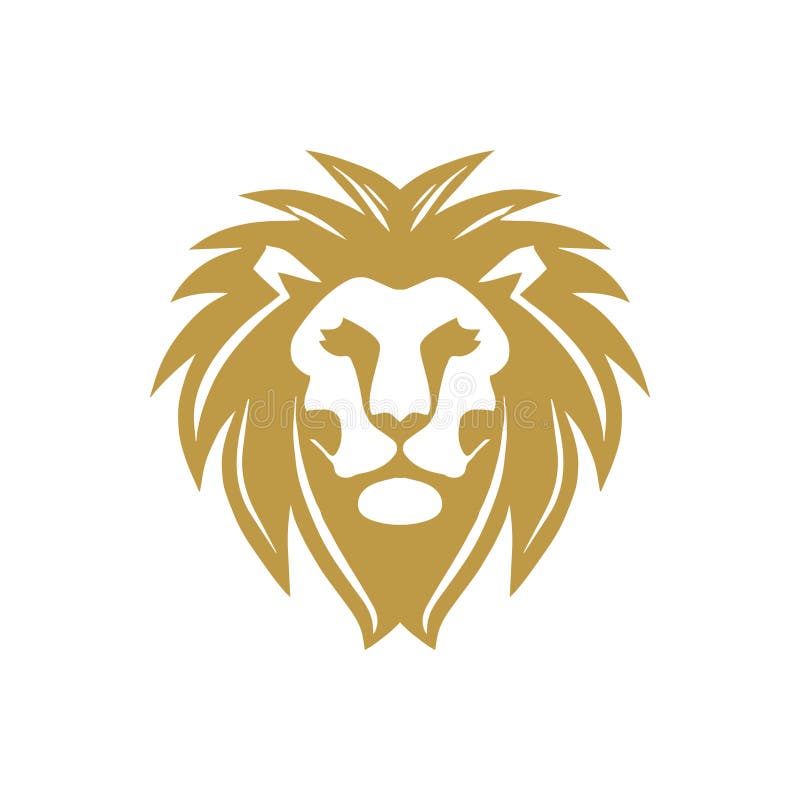 Simple Geometric Lion Head Wear Logo Design A5 Stock Vector ...