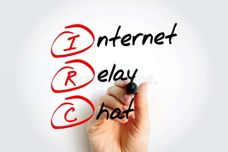 Irc Internet Relay Chat Acronym Technology Concept Background Stock ...