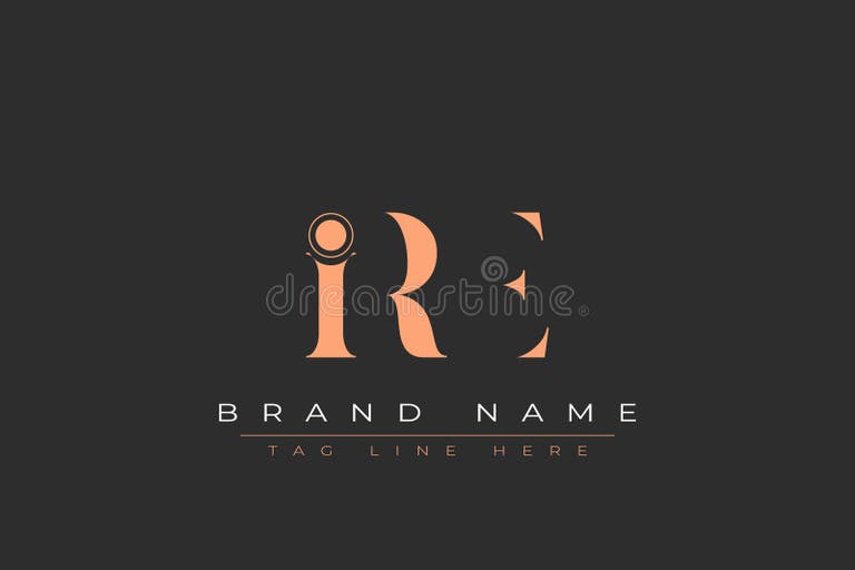 IRE Abstract Letter Logo Design Stock Vector - Illustration of letter ...