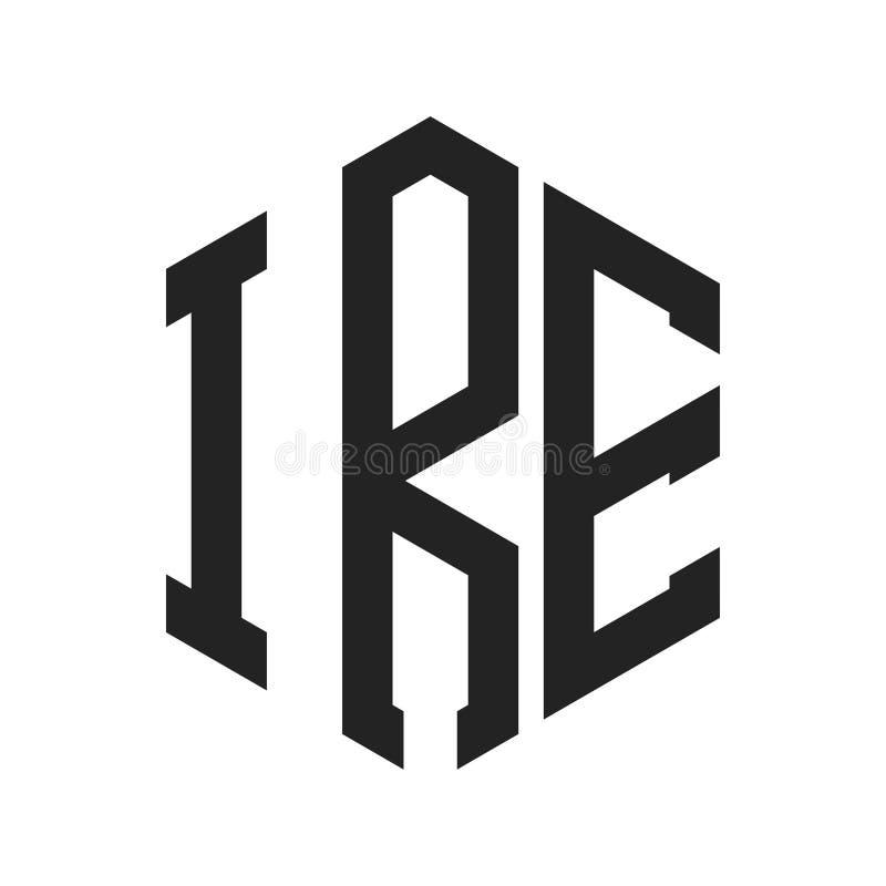IRE Logo Design. Initial Letter IRE Monogram Logo Using Hexagon Shape ...
