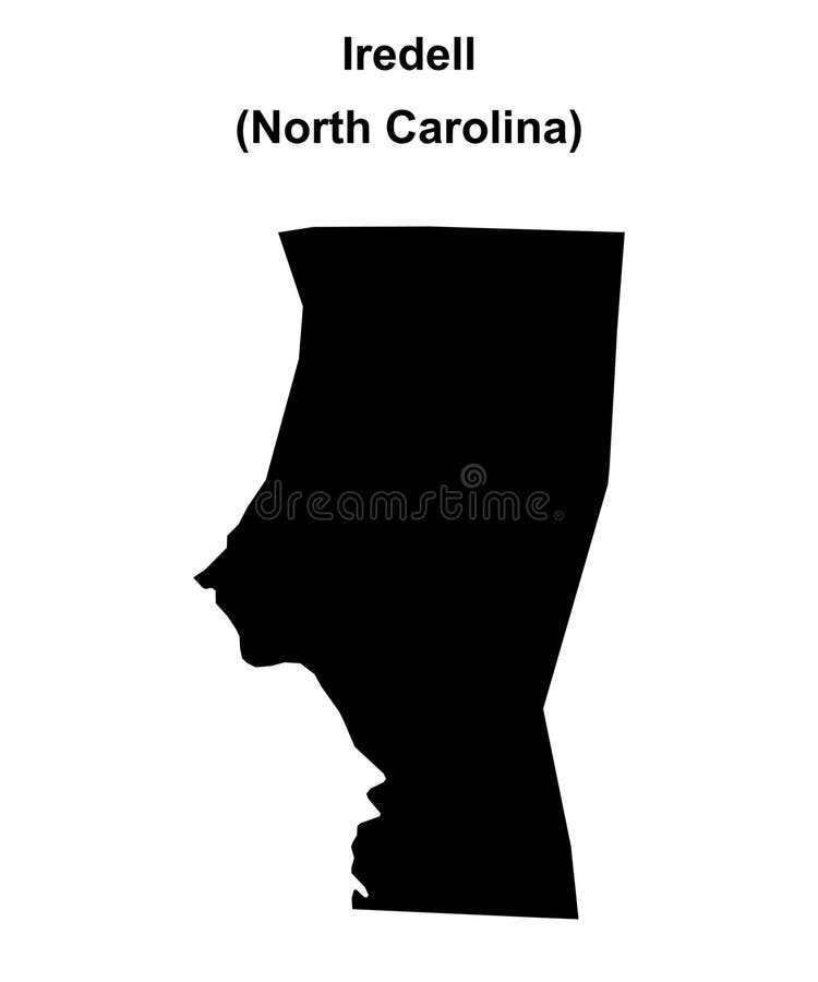 Iredell outline map stock vector. Illustration of detailed - 361723520