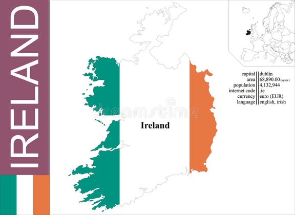 Ireland stock vector. Illustration of continent, ocean - 8149963