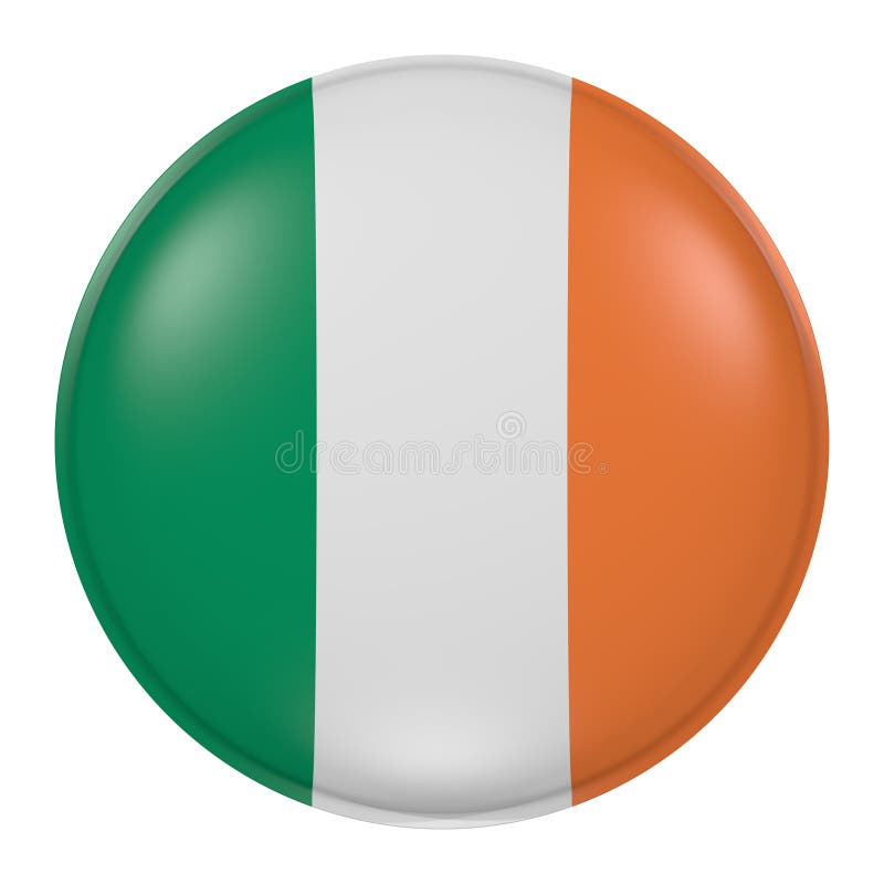 Ireland Button Flag Map Shape Stock Illustration - Illustration of gold ...