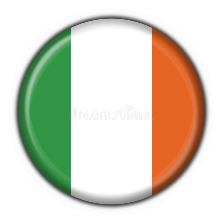 Ireland Button Flag Round Shape Stock Illustration - Illustration of ...