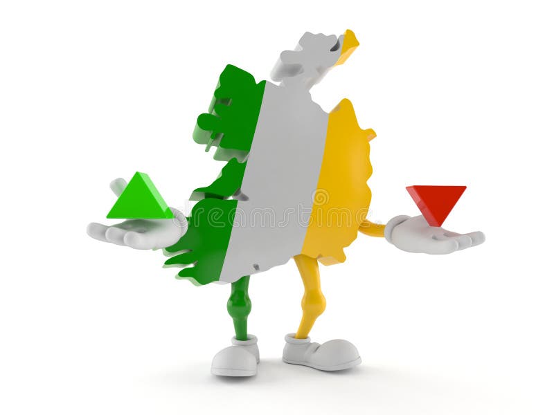 Ireland Character with Chart Stock Illustration - Illustration of ...