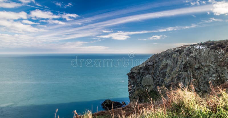 Ireland, Coast and Cliffs of Howth Path Cliff Walk Stock Image - Image ...