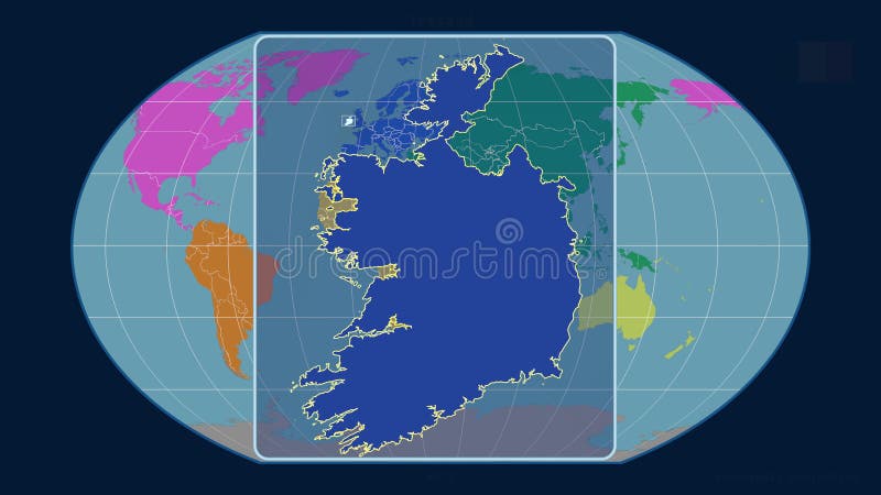 Ireland - Continents. Kavrayskiy, Centered Stock Illustration ...