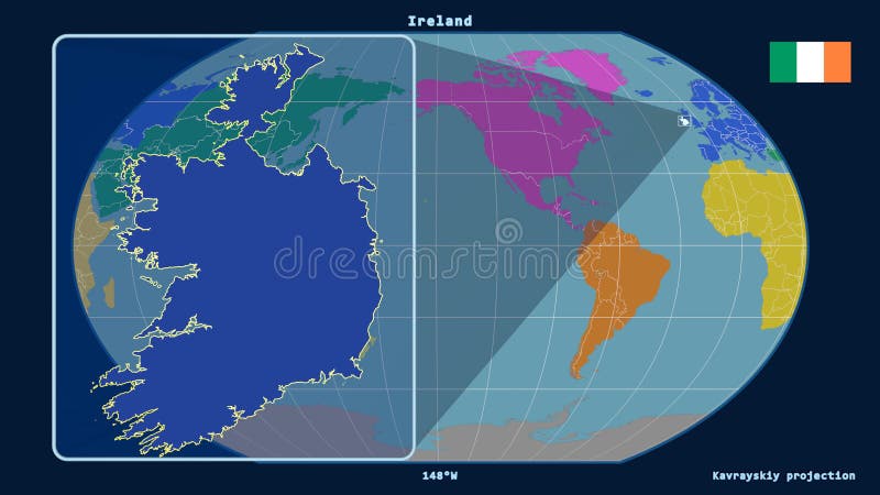 Ireland - Continents. Kavrayskiy, Left Stock Illustration ...