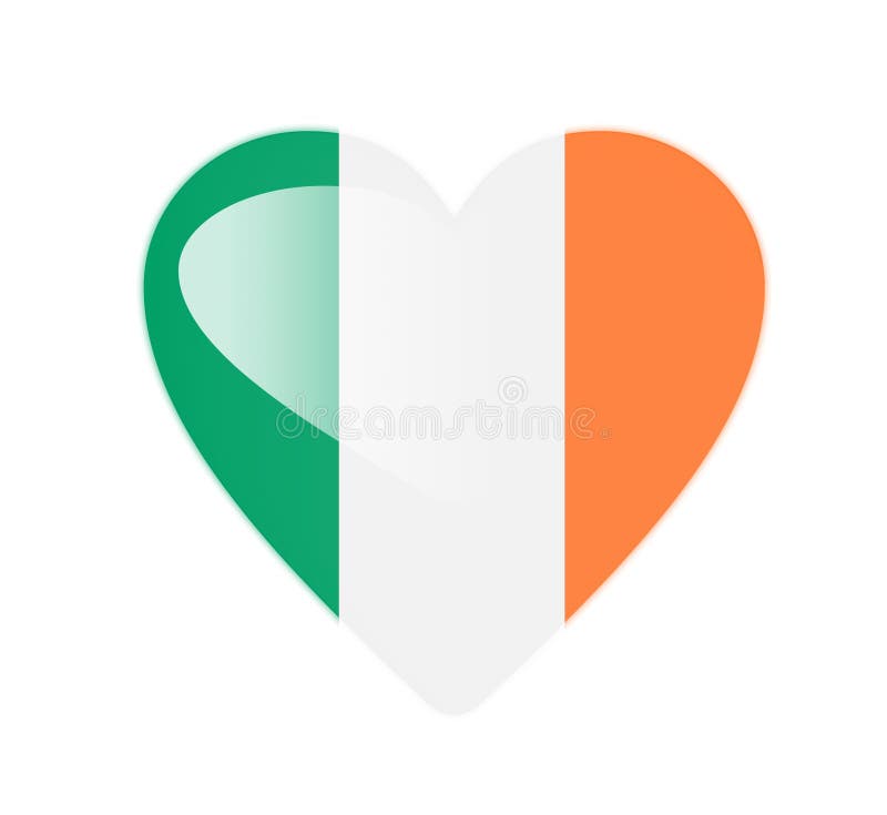 Ireland 3D Heart Shaped Flag Stock Illustration - Illustration of ...
