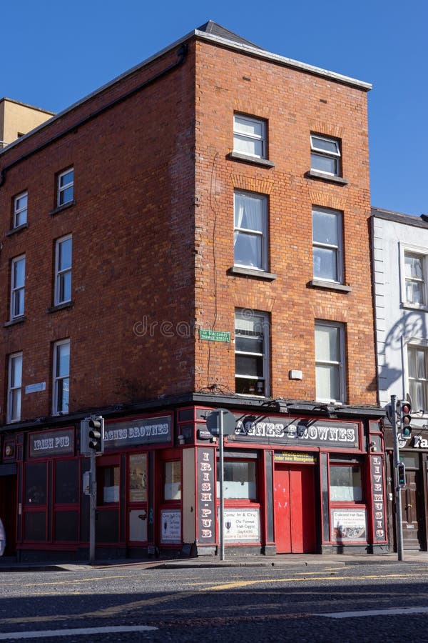 Dublin, a View of an Irish Pub in the Corner of an Empty Street ...