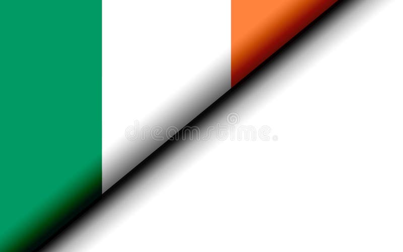 Ireland Flag Folded in Half Stock Illustration - Illustration of folded ...