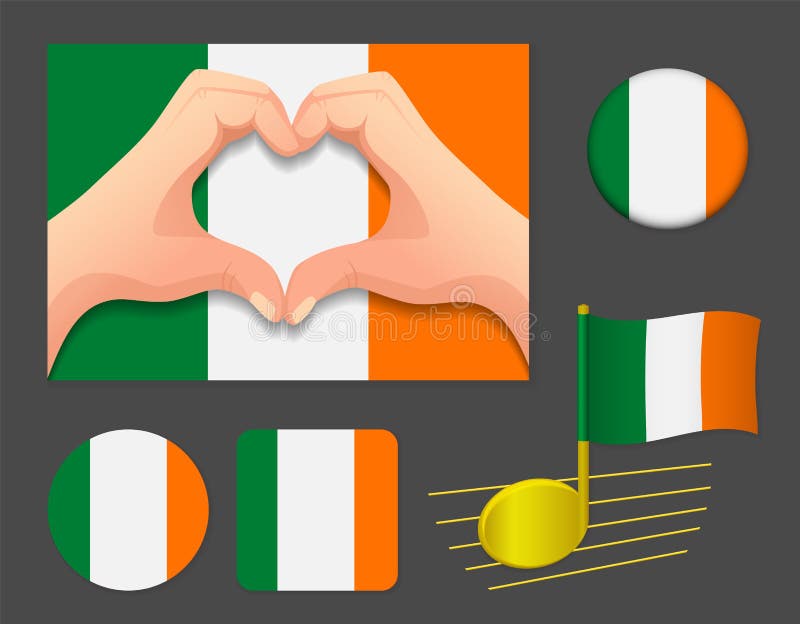 Ireland flag icon stock illustration. Illustration of icon - 181867454