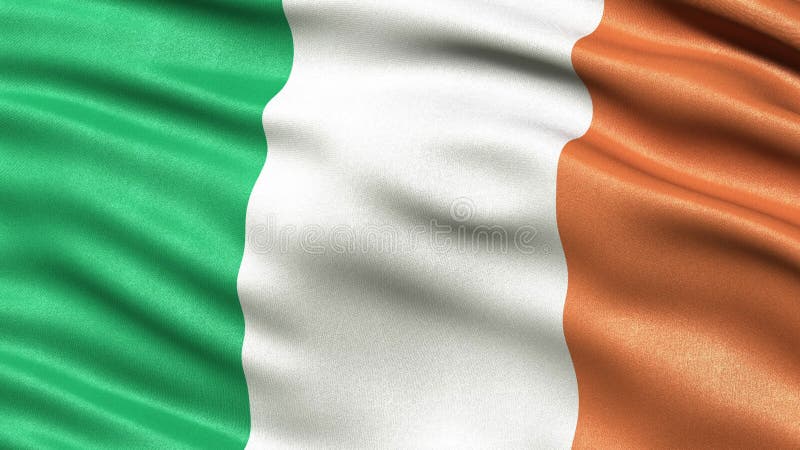Ireland Flag Seamless Loop. 3D Animation. Stock Footage - Video of ...