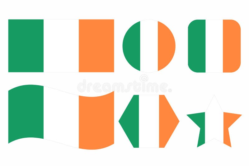 Ireland Flag Simple Illustration for Independence Day or Election Stock ...