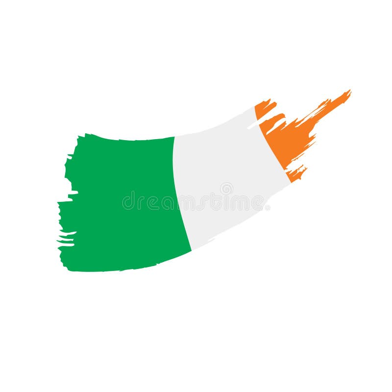 Ireland Flag, Vector Illustration Stock Vector - Illustration of land ...