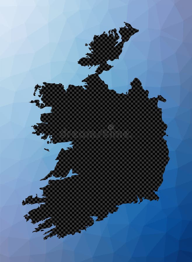 Ireland Map in Geometric Polygonal Style. Abstract Gems Triangle. Stock ...