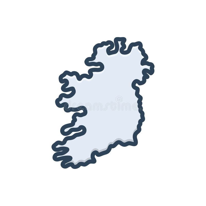 Color Illustration Icon for Ireland, Map and Political Stock ...