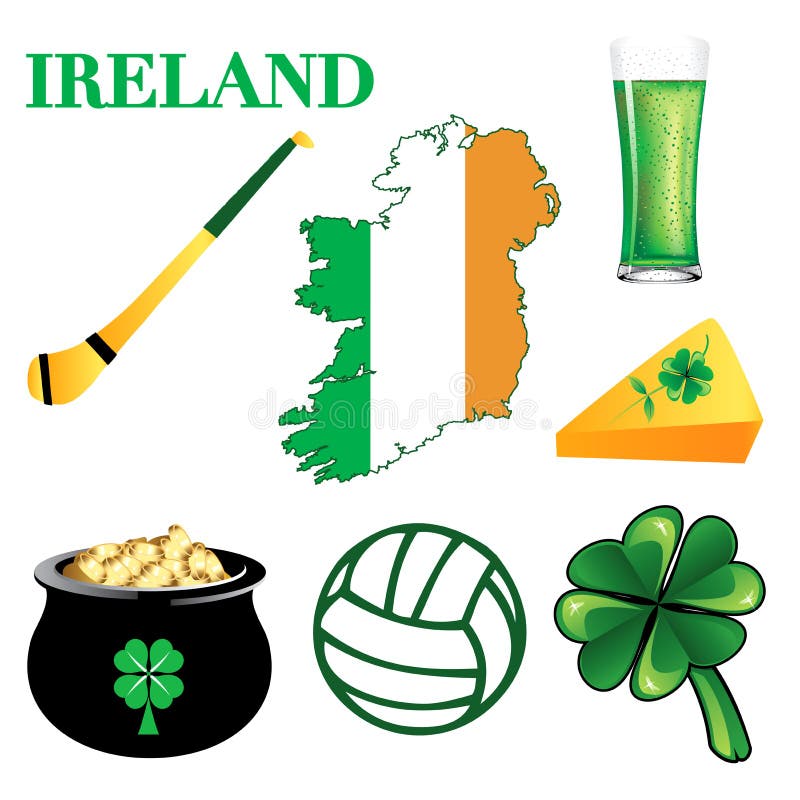 Ireland Icons 2 stock illustration. Illustration of black - 23193887