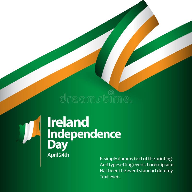 Ireland Independence Day Vector Template Design Illustration Stock ...