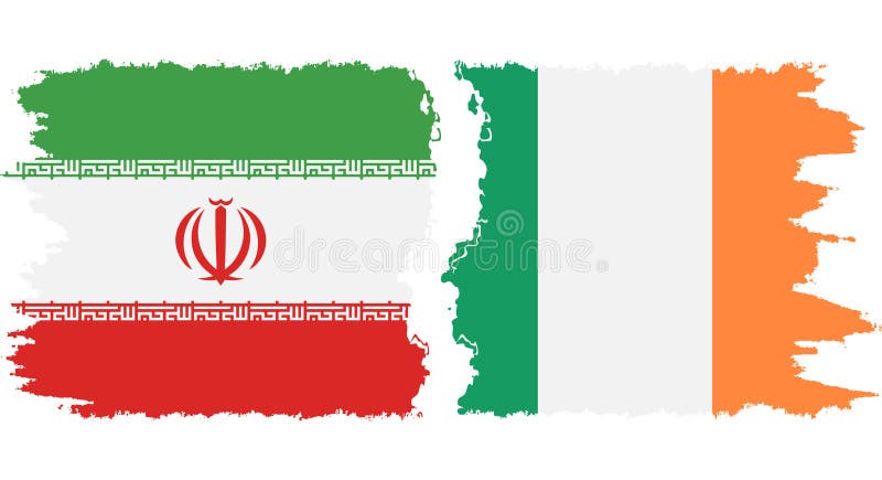 Ireland and Iran Grunge Flags Connection Vector Stock Vector ...