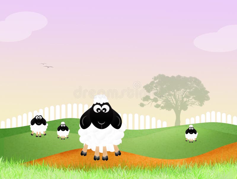 Sheep with Irish flag stock illustration. Illustration of irish - 54083091