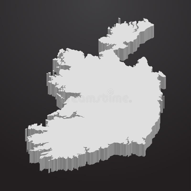 Ireland Map Gray Black Background 3d Stock Illustrations – 3 Ireland ...