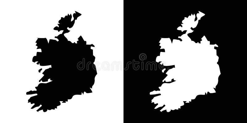 Ireland Map Icon Linear Logo Isolated Stock Vector - Illustration of ...