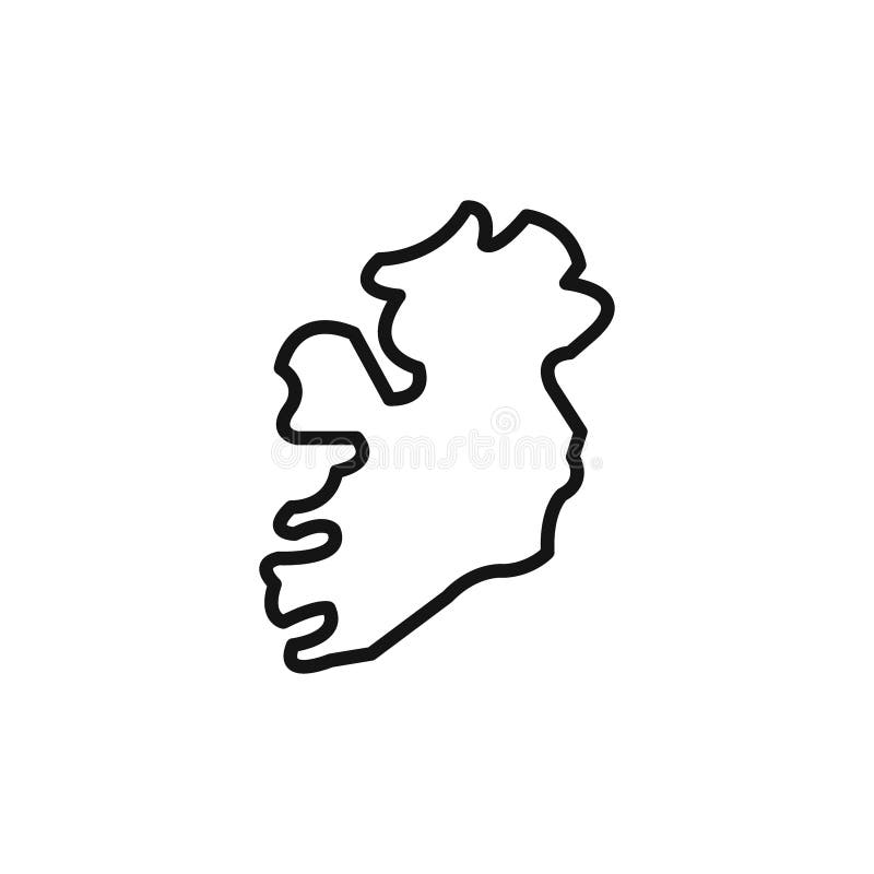 Ireland Map Logo Sign Vector Outline Stock Illustration - Illustration ...