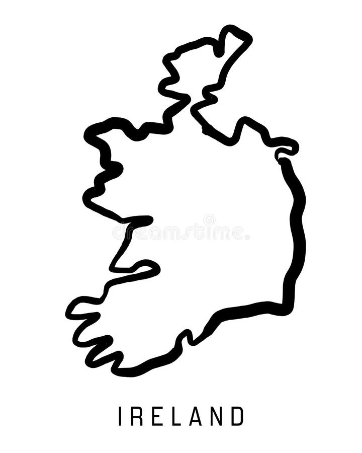 Ireland simple map stock vector. Illustration of country - 100123549