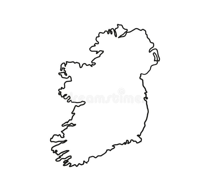 Ireland Map on White Background. Vector Illustration Stock Illustration ...