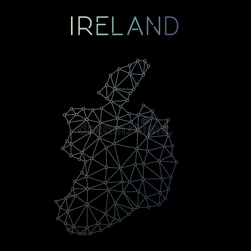 Ireland network map. stock vector. Illustration of ireland - 93000413