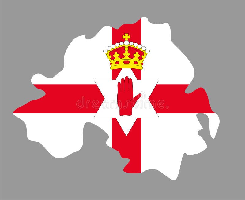 Northern Ireland Flag National Europe Emblem Map Icon Stock Vector ...