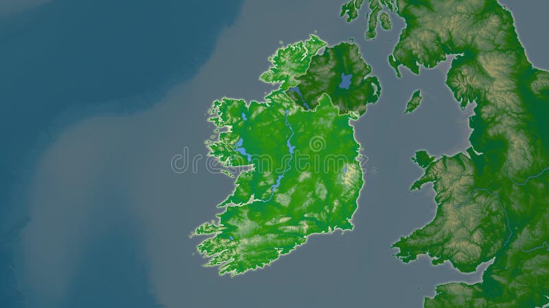Ireland Physical Map Stock Illustrations – 575 Ireland Physical Map ...