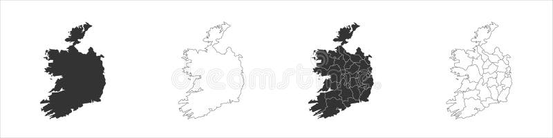 Ireland Political Map of Administrative Divisions Stock Vector ...