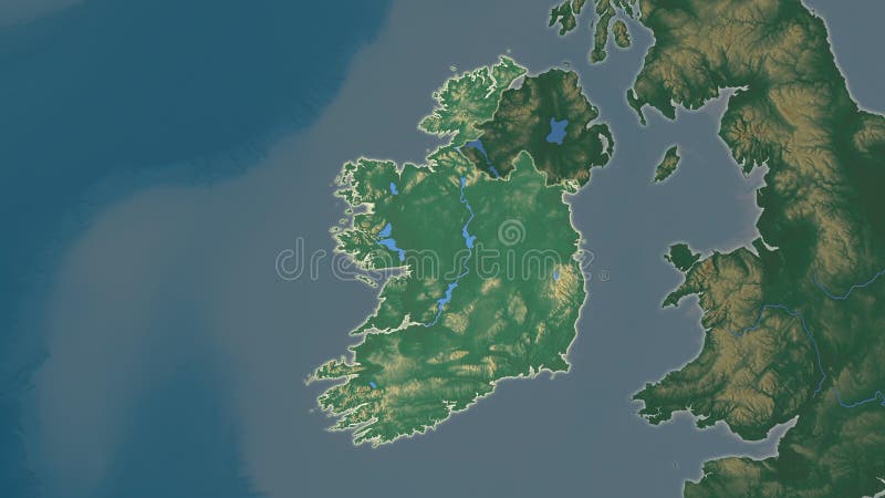 Ireland - Relief. Composition Stock Illustration - Illustration of ...