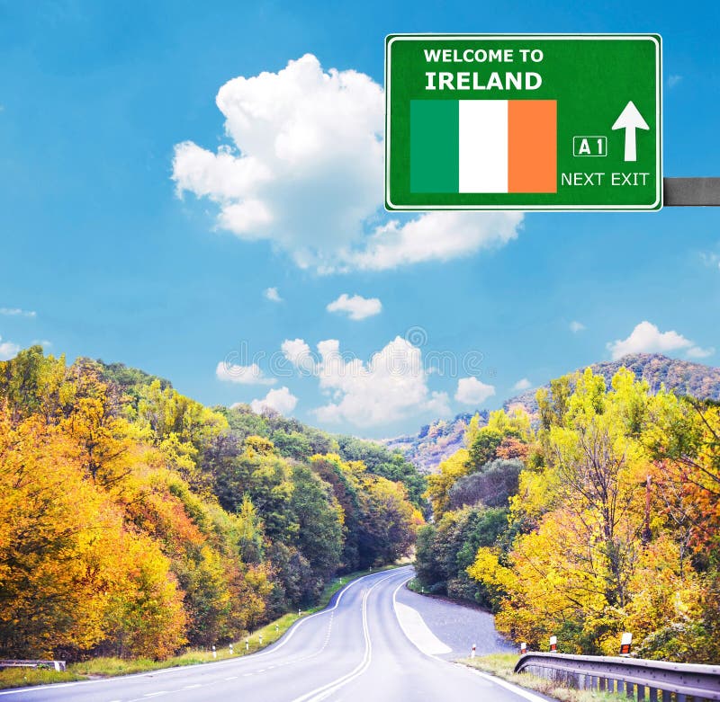 Ireland. Road signs. Yield stock image. Image of triangle - 54648977