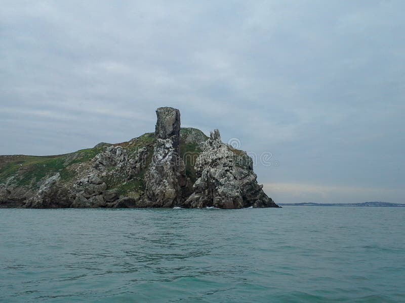 Ireland`s Eye Island from the Sea Stock Image - Image of landscape ...